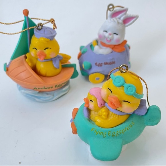 Vintage | Holiday | Avon Easter Tree Ornaments Ducks Bunny Anchors ...